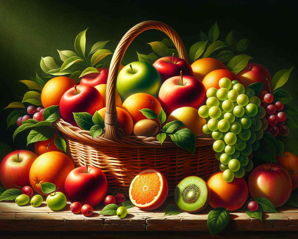 Malen nach Zahlen - Früchtekorb - Jetzt kaufen – malennachzahlen-erwachsene