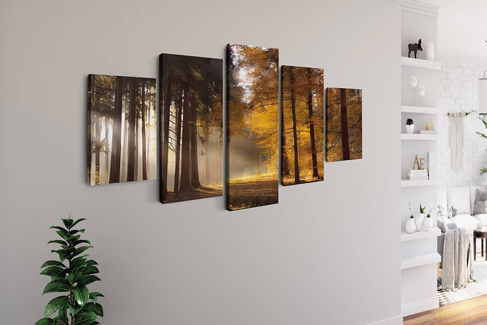 Malen nach Zahlen 5 teilig - Gelber Herbstwald, Sonnenstrahlen - Jetzt kaufen – malennachzahlen ...