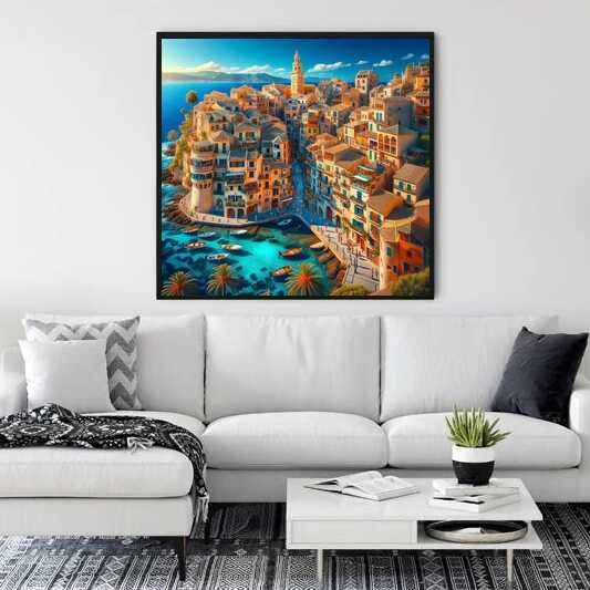 Malen nach Zahlen - Mediterranes Flüstern, Stadt - Jetzt kaufen – malennachzahlen-erwachsene