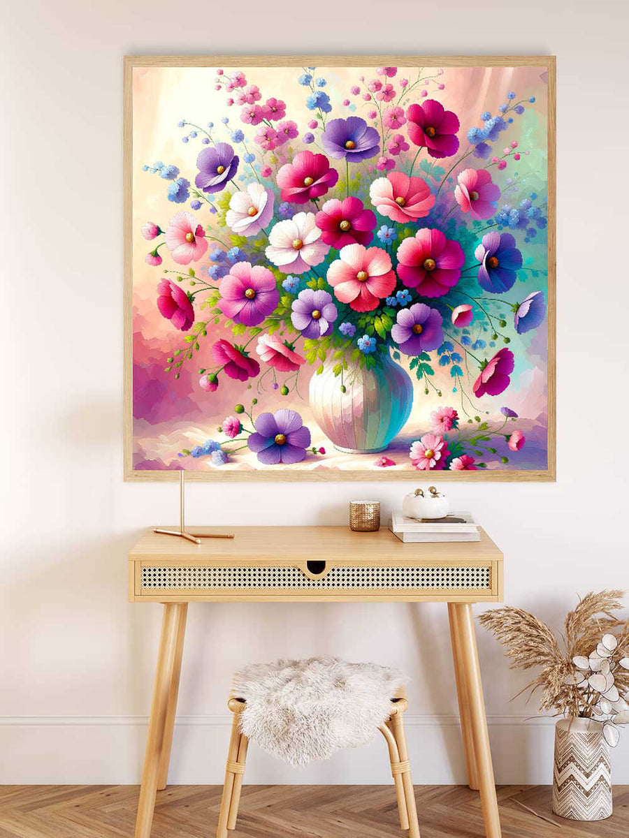 Malen nach Zahlen - Blumenstrauß in Vase - Jetzt kaufen – malennachzahlen-erwachsene