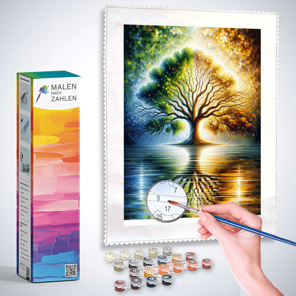 Malen nach Zahlen - Jahreszeiten Baum, Sonne - Jetzt kaufen