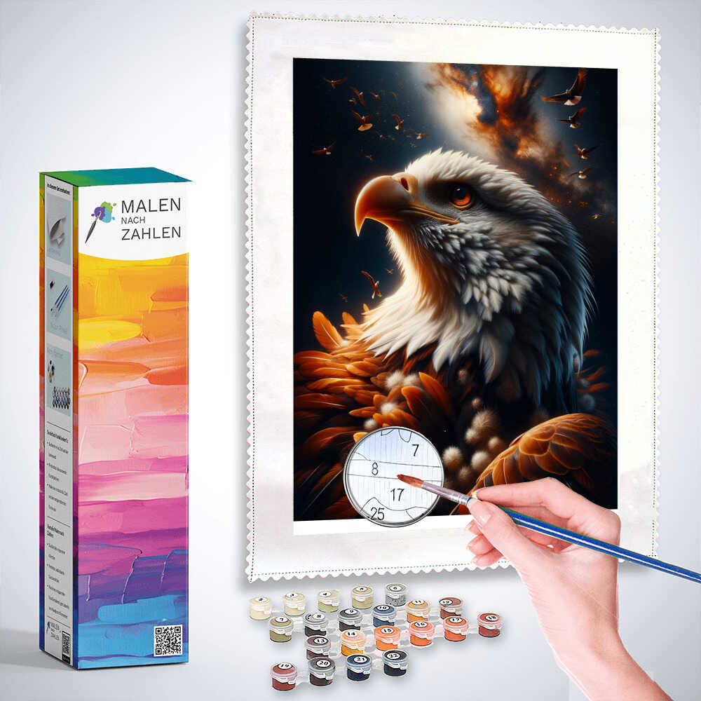 Adler, Kopf – Malen nach Zahlen - Jetzt kaufen
