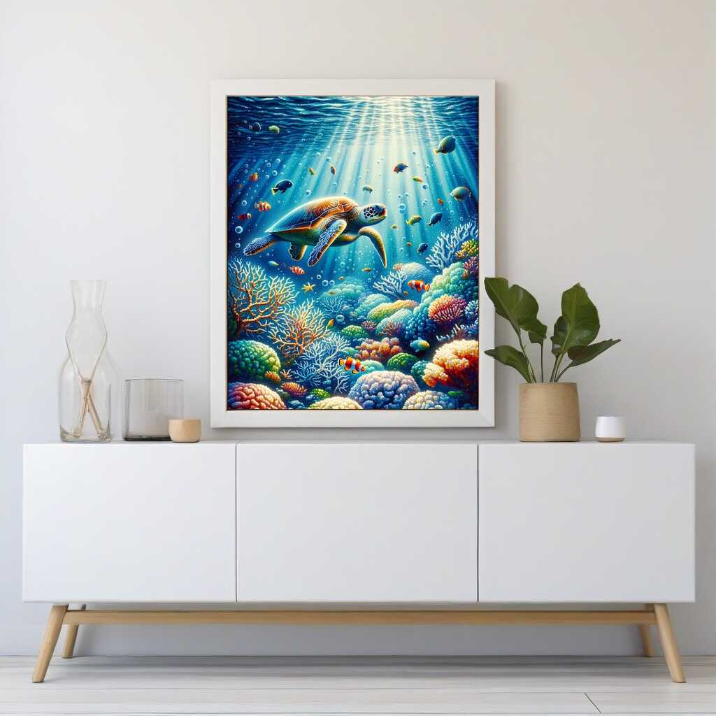 Malen nach Zahlen - Schildkröte Korallenriff - Jetzt kaufen