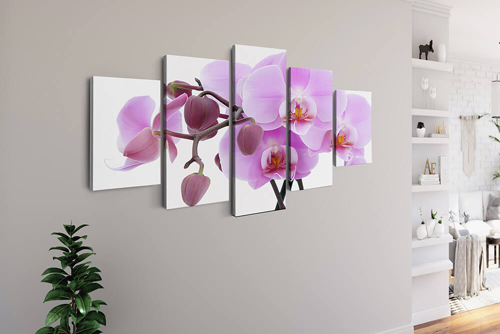 Malen nach Zahlen 5 teilig - Orchidee in groß, violett - Jetzt kaufen