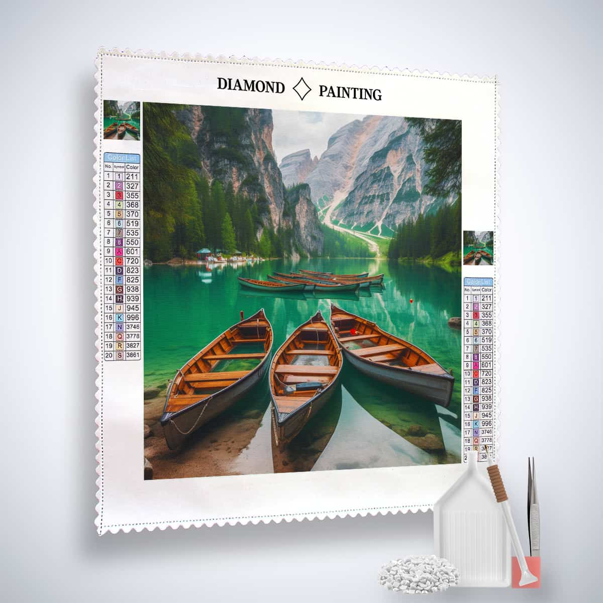 Diamond Painting - Boote und Bergepanorama - Jetzt kaufen ...