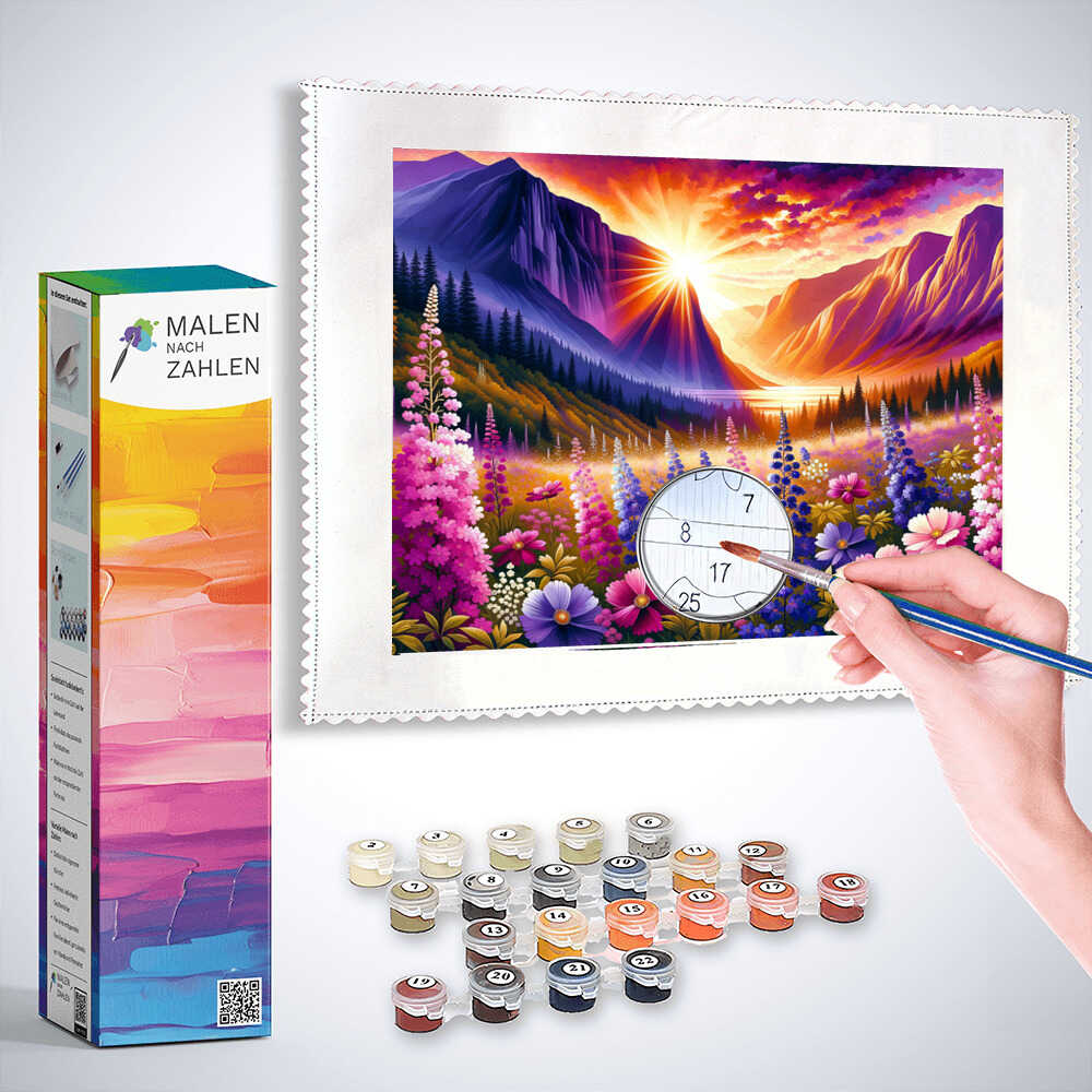 Malen nach Zahlen - Blumenwiese der Berge - Jetzt kaufen