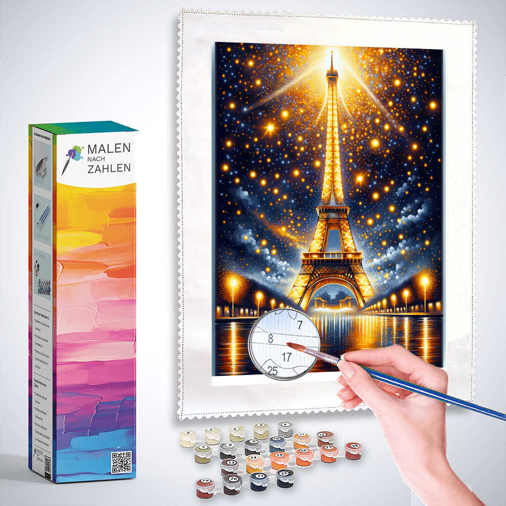 Malen nach Zahlen - Strahlender Eiffelturm Paris - Jetzt kaufen