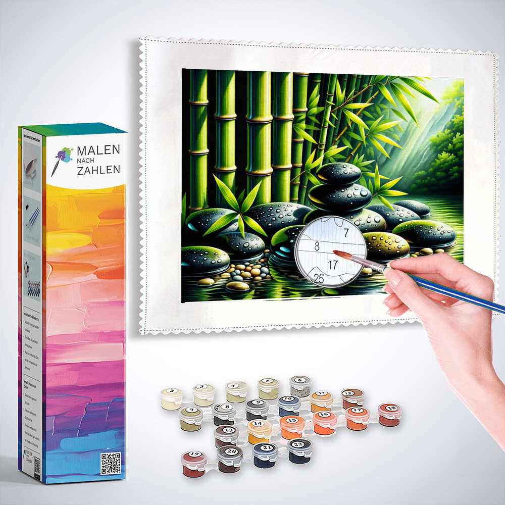 Malen nach Zahlen - Bambus und Steine - Jetzt kaufen