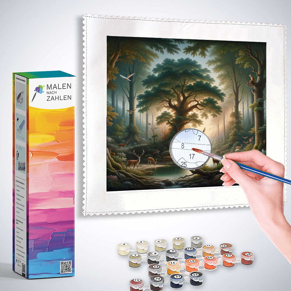 Malen nach Zahlen - Morgenlicht im Zauberwald - Jetzt kaufen