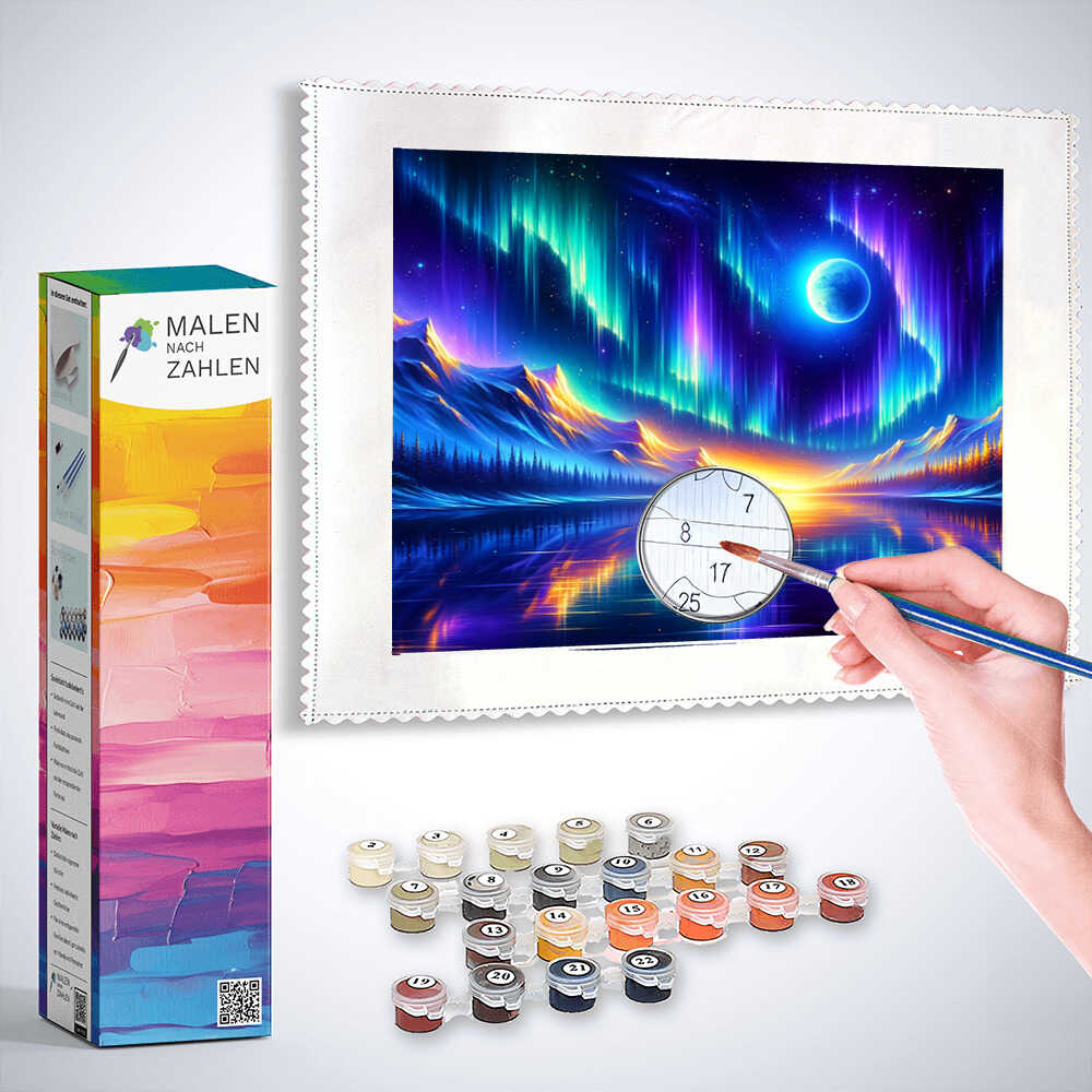 Malen nach Zahlen - Polarlichter bei Vollmond - Jetzt kaufen