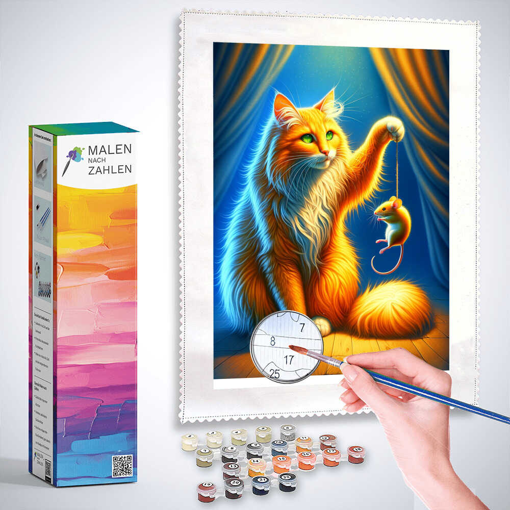 Malen nach Zahlen - Maus kopfüber – malennachzahlen-erwachsene