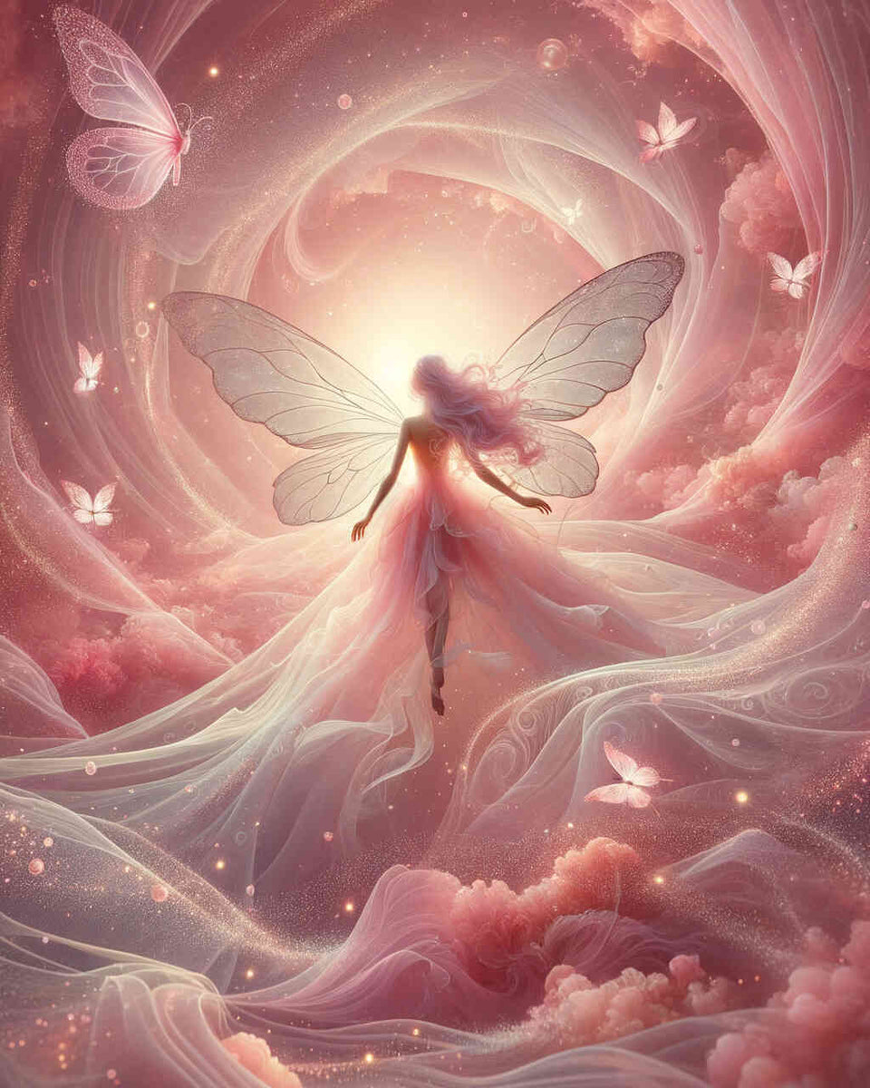 Malen nach Zahlen - Rosa Fee mit Schmetterlingen - Jetzt kaufen