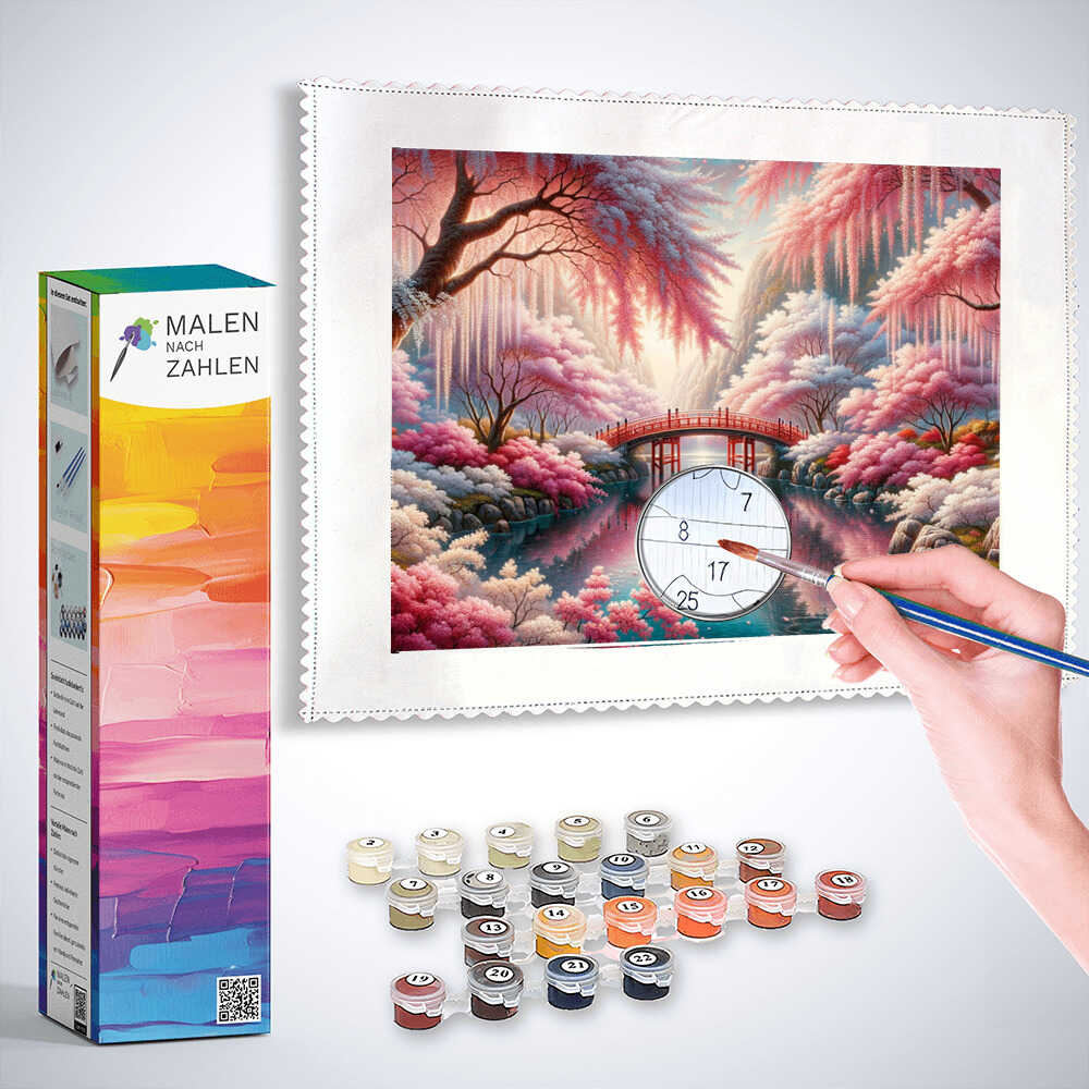 Malen nach Zahlen - Kirschbaumpark - Jetzt kaufen – malennachzahlen-erwachsene