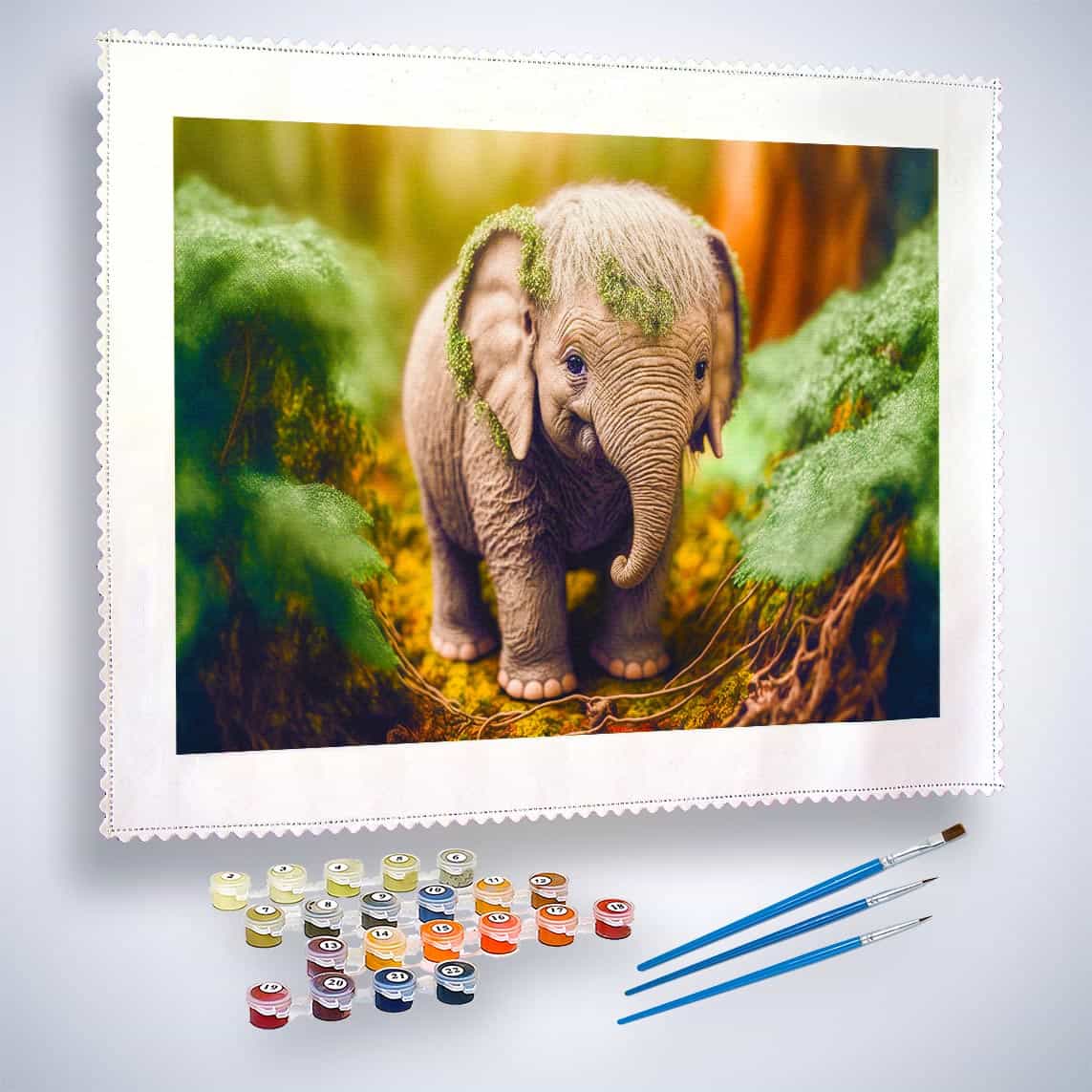 Malen nach Zahlen - Kleiner Elefant im Wald - Jetzt kaufen
