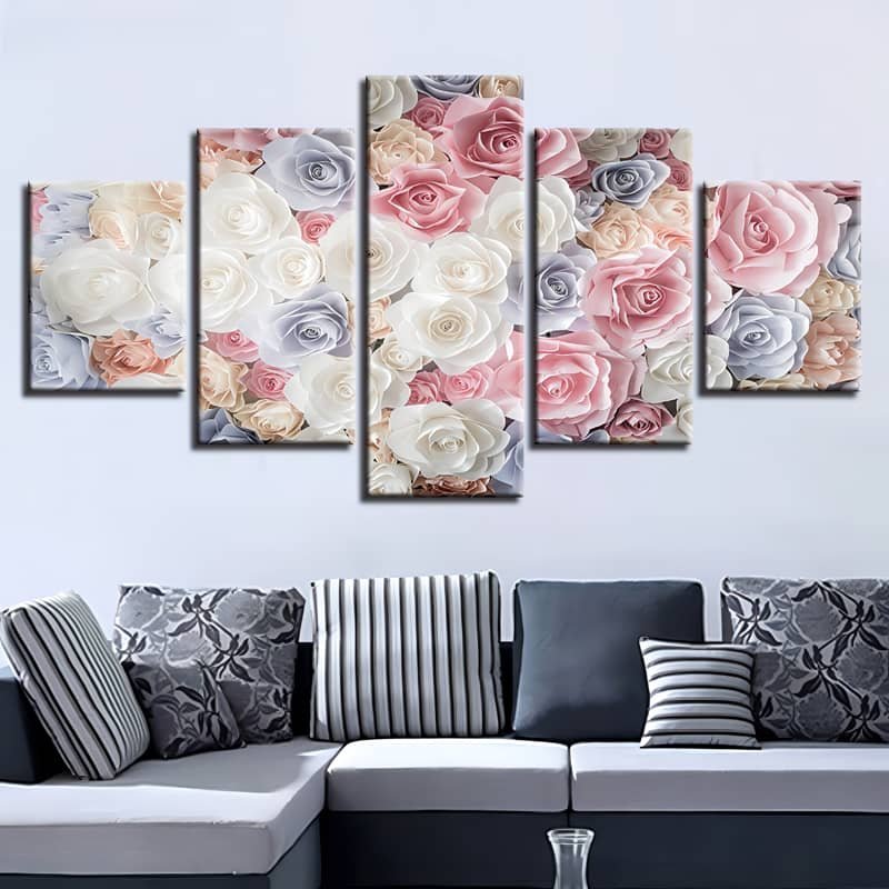 Malen nach Zahlen 5 teilig - Fünf mal Rosentraum - Jetzt kaufen – malennachzahlen-erwachsene