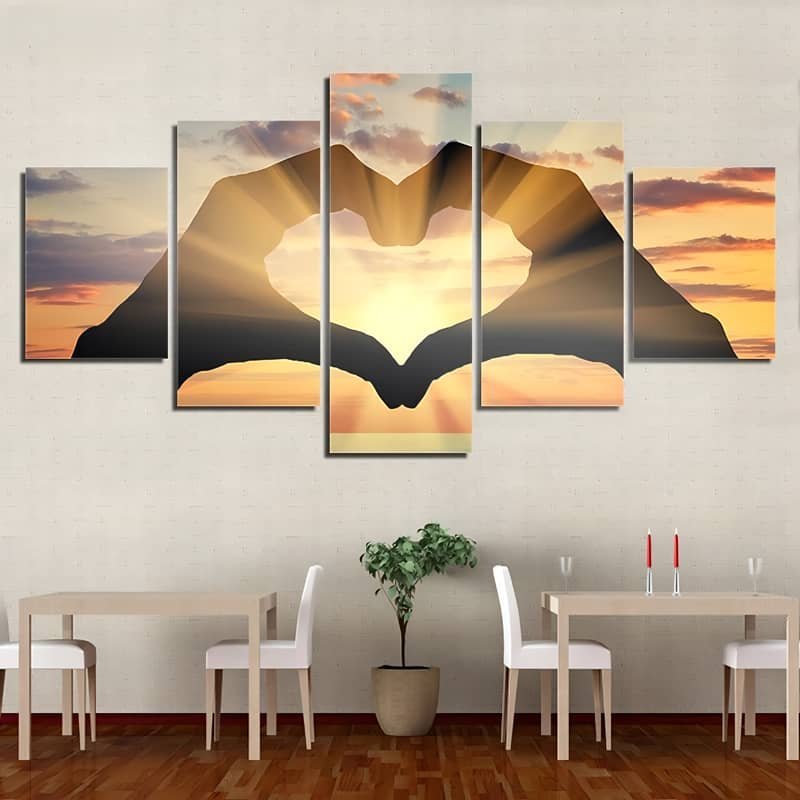 Malen nach Zahlen 5 teilig - Sonnenstrahlen Herz, Himmel - Jetzt kaufen – malennachzahlen-erwachsene